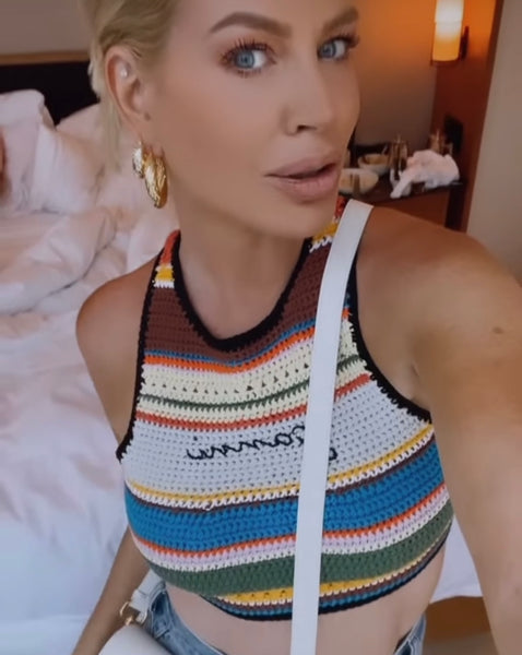 “Caroline” Small 14k gold plated twisted hoops – Gemma Azzurro